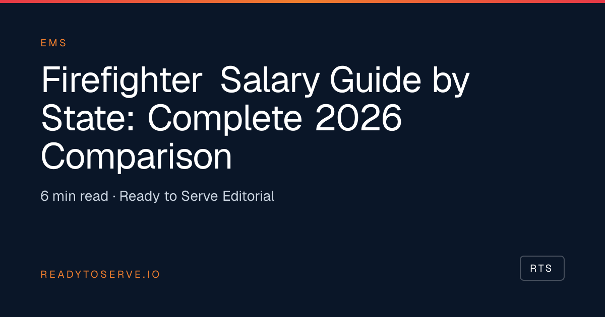 Firefighter Salary Guide by State: Complete 2026 Comparison | Ready to ...